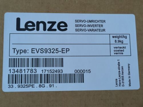 EVS9325-EP NEW LENZE EVS9325EP SERVO DRIVE | eBay