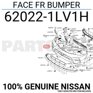 620221LV1H Genuine Nissan FACE FR BUMPER 62022-1LV1H | eBay