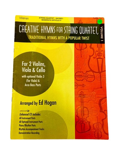 CREATIVE HYMNS FOR STRING QUARTET V. 1 Book~Hymns~Enhanced CD w/ Parts ...