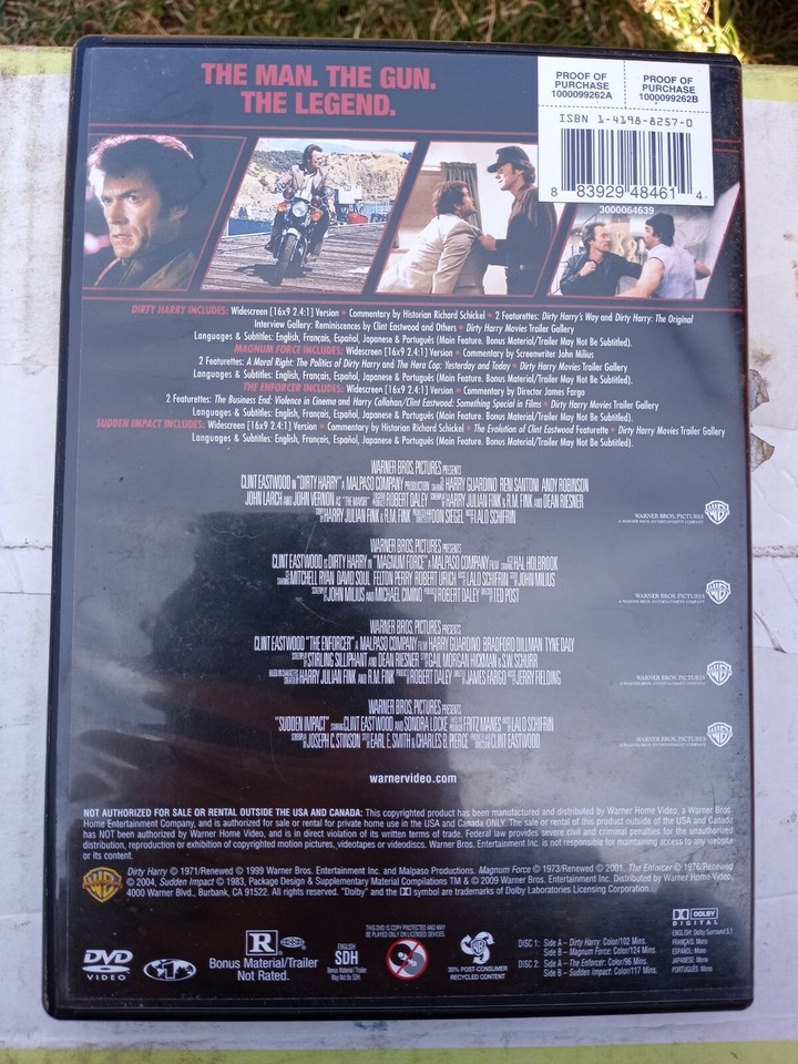 Dirty Harry Collection: 4 Film Favorites (DVD, 2010, 2-Disc Set ...