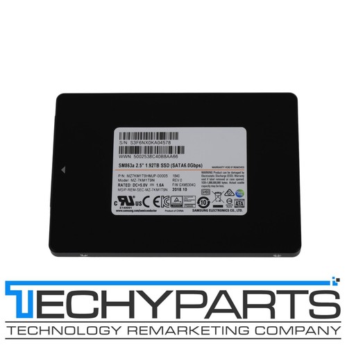 Samsung SM863a 1.92TB SSD 2.5" SATA III 6G SSD MZ-7KM1T9N MZ7KM1T9HMJP ...