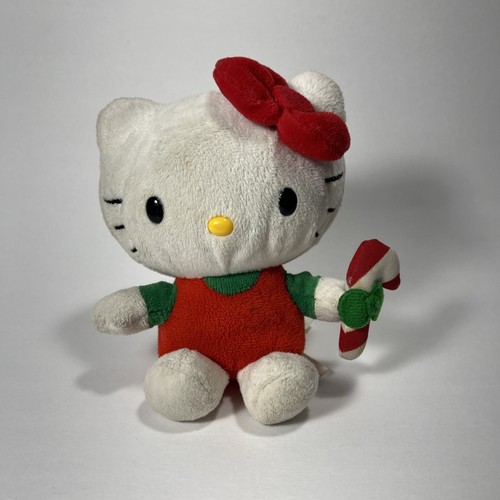 Hello Kitty by Sanrio 6" Candy Cane Plush Red Bow Jakks Pacific 2010 ...