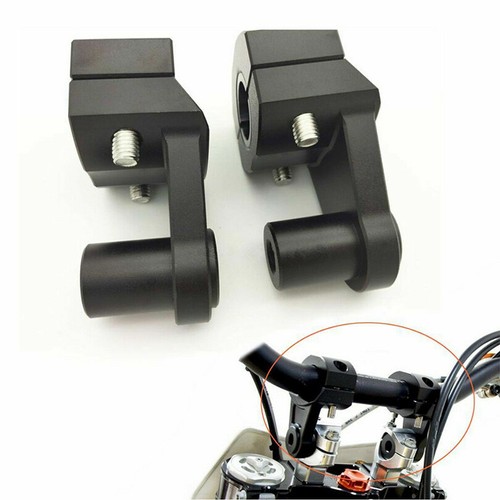 1 1/8" Handlebar Mount Clamp Black Fat Bar Dirt Bike 1 Pair Bikes ...