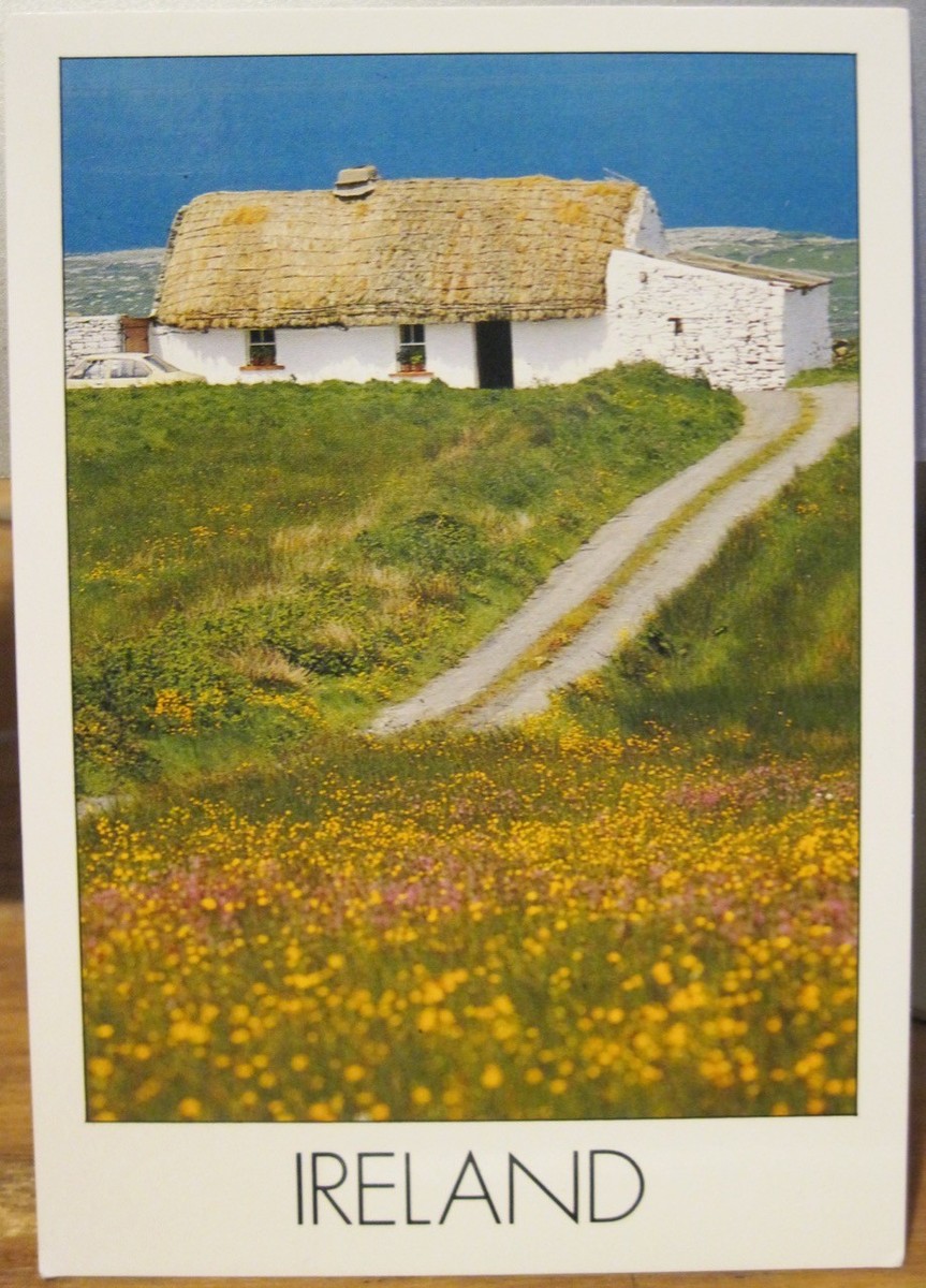 Vintage Postcard Irish Cottage