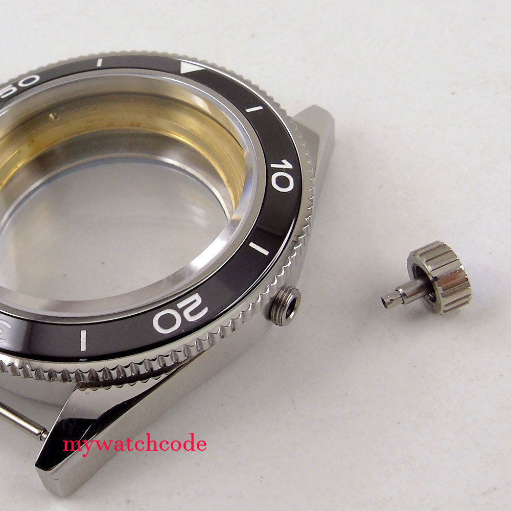 41mm sapphire glass sterile Watch Case + dial + hand fit ETA 2824 2836 ...