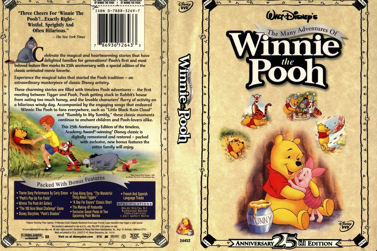 The Many Adventures Of Winnie The Pooh Dvd 2022