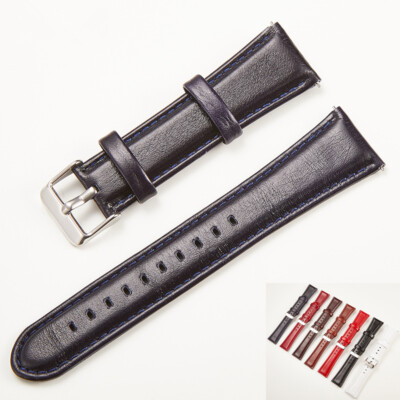 Watch Band Double Sided Cowhide Genuine Leather Wristwatch Strap Parts ...