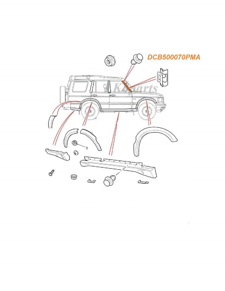 Land Rover Discovery 2 99-04 Front Outer LH Windscreen Pillar Trim ...