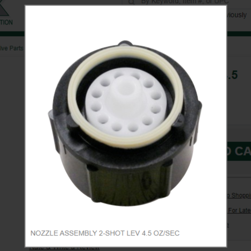 NOZZLE ASSEMBLY 2-SHOT LEV 4.5 OZ/SEC # 82-2014/03-SP | eBay