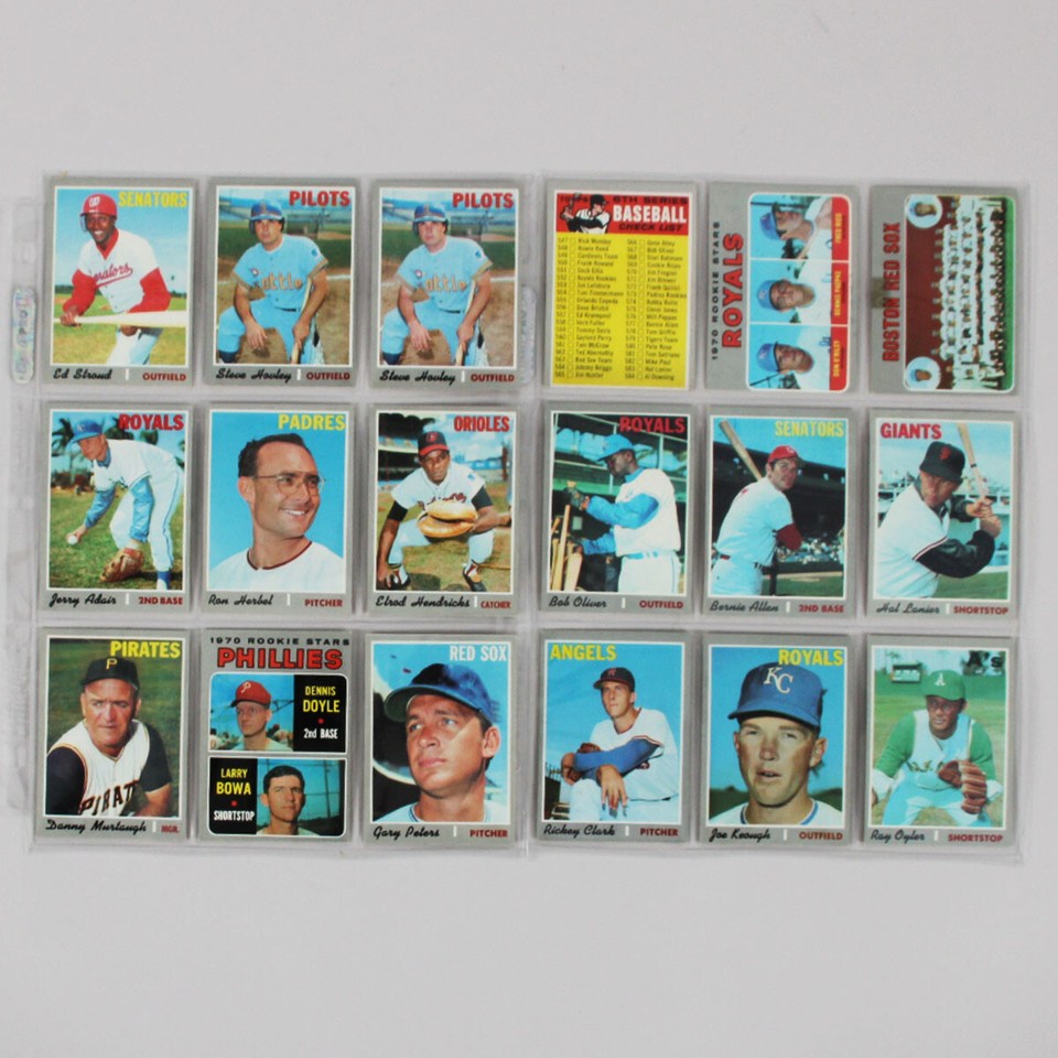 1970 Topps Baseball Cards Lot of 225 w/ Stars, HOF, & duplicates Ex/Mt ...