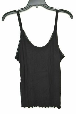 PST by Project Social T Womens Black Sleeveless Lace Trim Scoop Neck ...