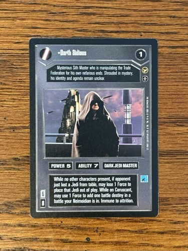 Decipher Star Wars CCG Darth Sidious AI, Theed Palace | eBay