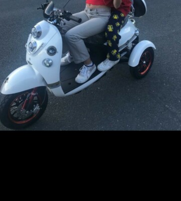 GREEN POWER MOBILITY SCOOTER, UNIQUE 500.RETRO MODEL,WHITE WITH 3 ...