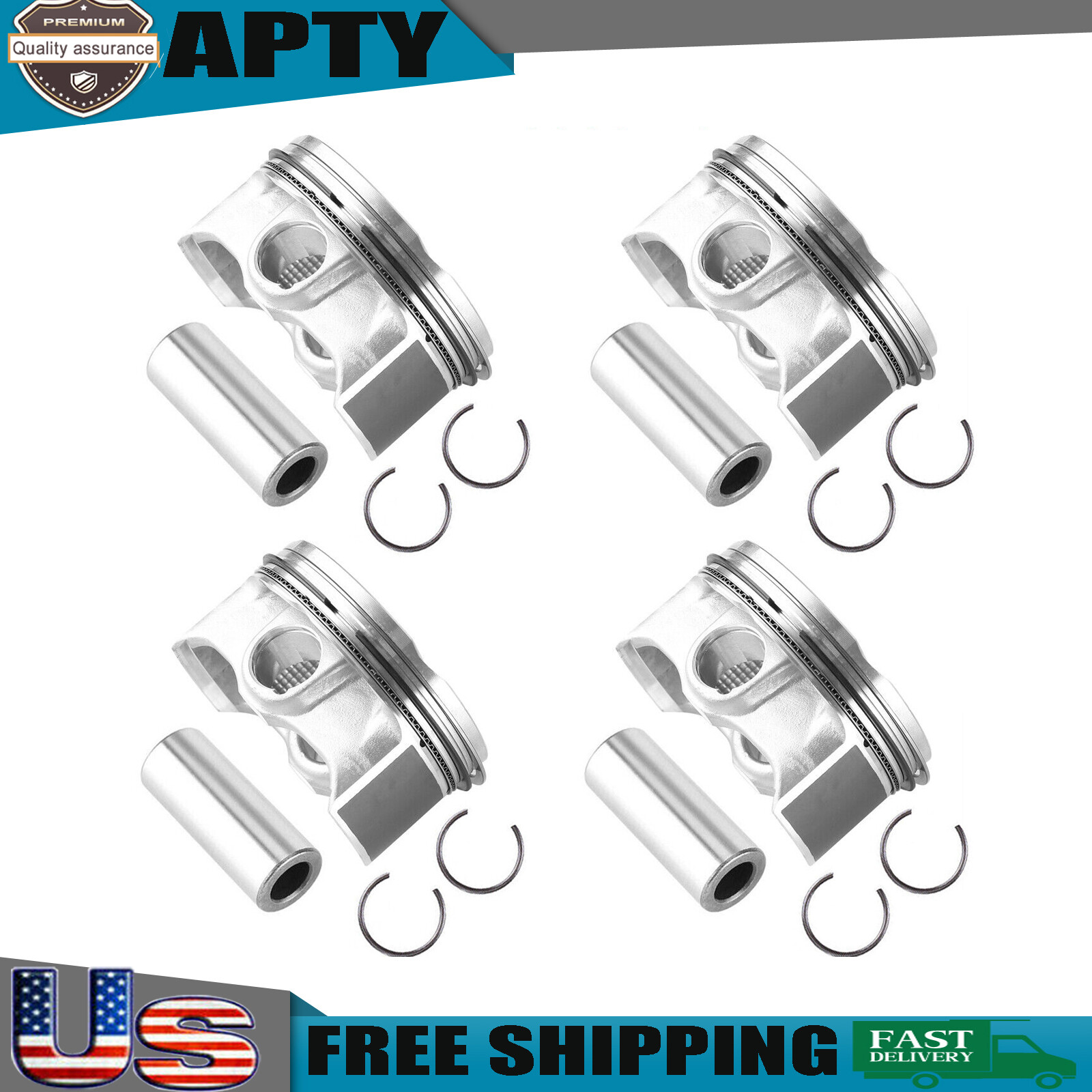 NEW Engine Pistons W Rings Fit For Sonic Cruze Astra 1.8L 2H0 F18D4 ...