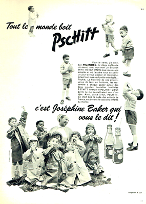 ANCIENNE PUBLICITE JOSEPHINE BAKER SODA LIMONADE PSCHITT, 42% OFF