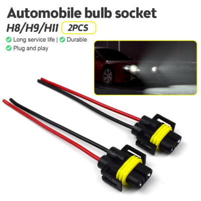 Wire Pigtail Female S H8 Fog Light Two Harness Bulb Socket Connector ...