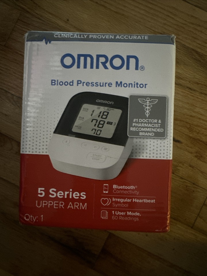 New Omron 5 Series Wireless Upper Arm Blood Pressure Monitor - BP7250 ...
