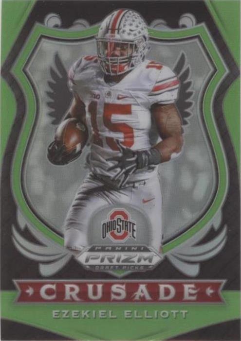 2020 Panini Prizm Draft Picks - Crusade Ezekiel Elliott #50 Neon Green ...