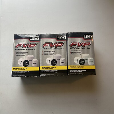 3 Pk Premium Engine Oil Filter FVP R1522 | eBay