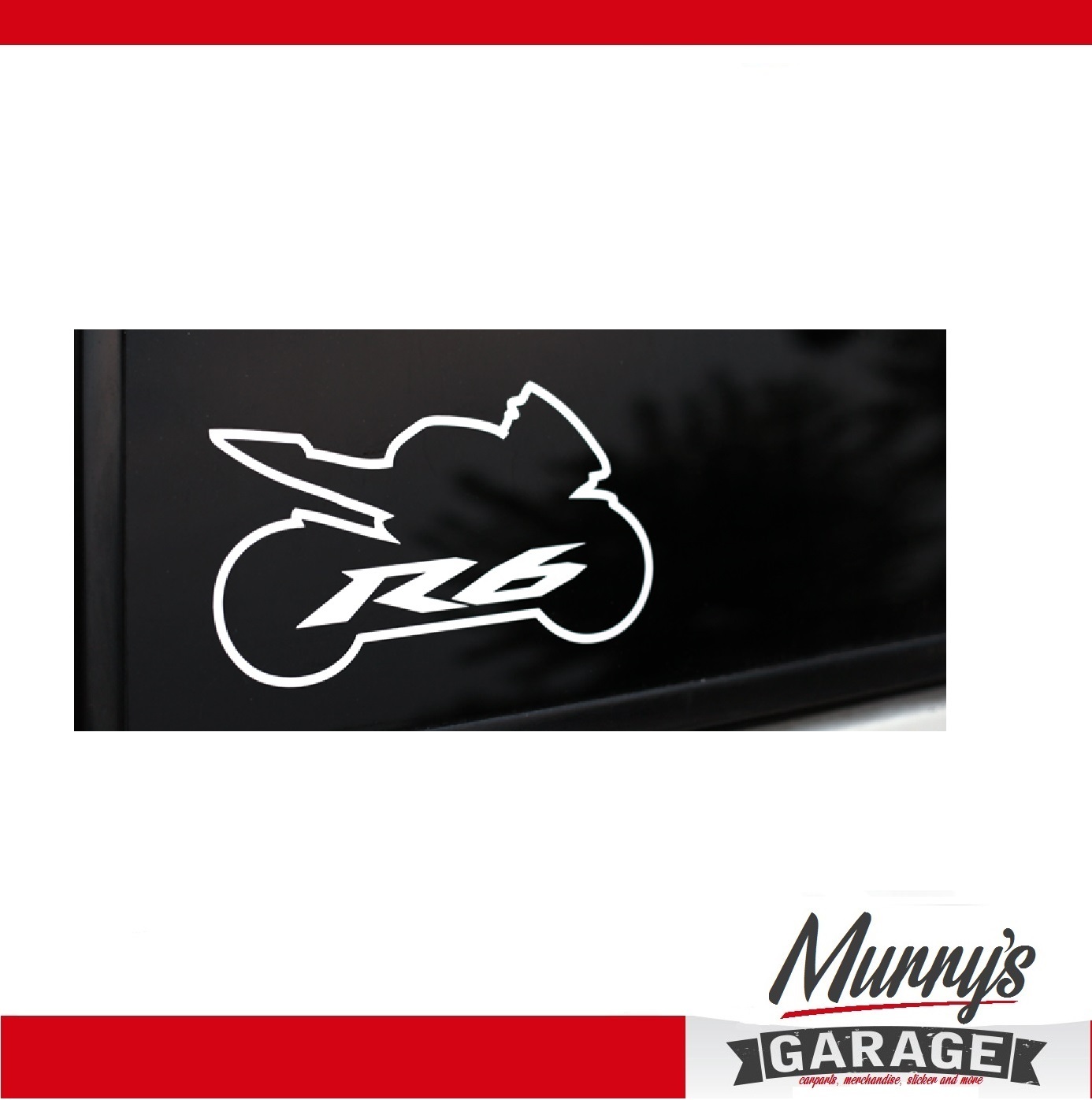Yamaha R6 Silhouette Aufkleber, Sticker Motorrad Motorsport Autocollat ...