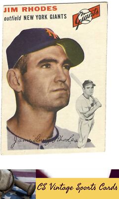 1954 Topps #170 Jim Rhodes (MC) | eBay