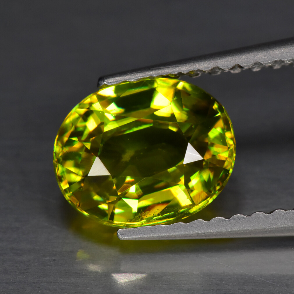 1.54Ct Master Oval Cut_Extreme Unheated Yellow With Multi Color ...