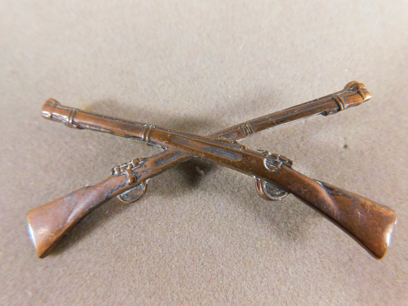 Vintage Bronze Metal Crossed Rifle Muskets Pin | eBay