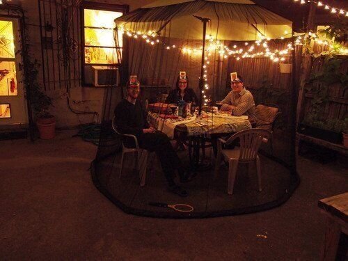 Outdoor Umbrella Table Screen Outdoors Patio Mosquitoes Bug Enclosure ...