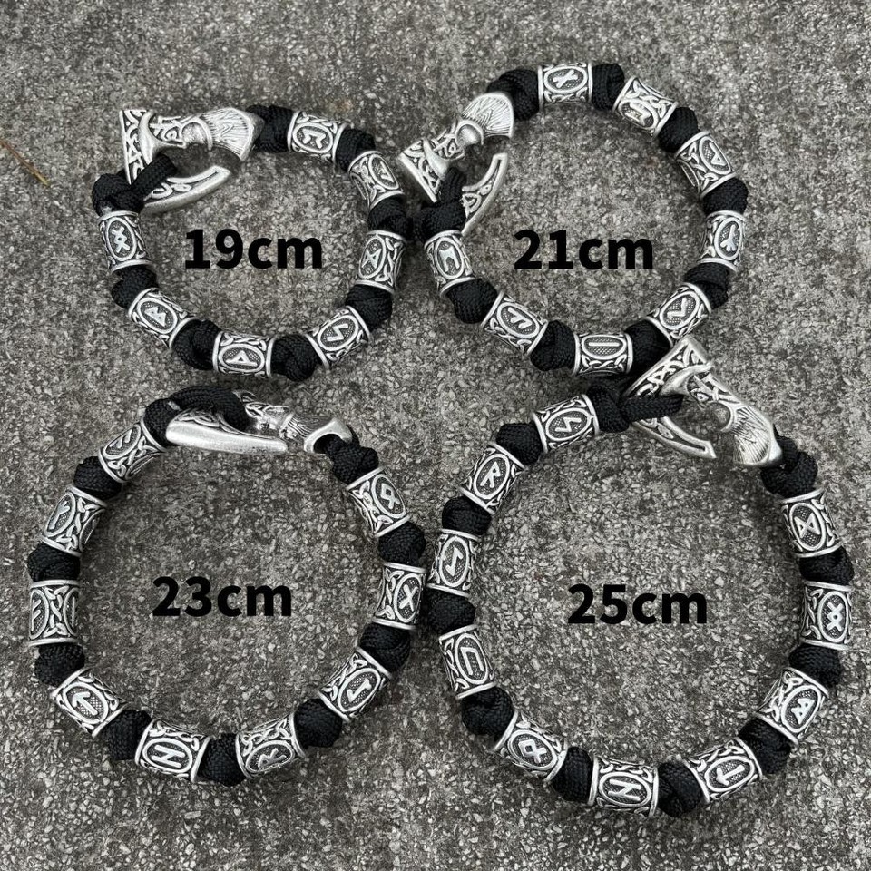 Slavic Perun Axe Paracord Bracelet for Men Handmade Braided Rope Viking ...