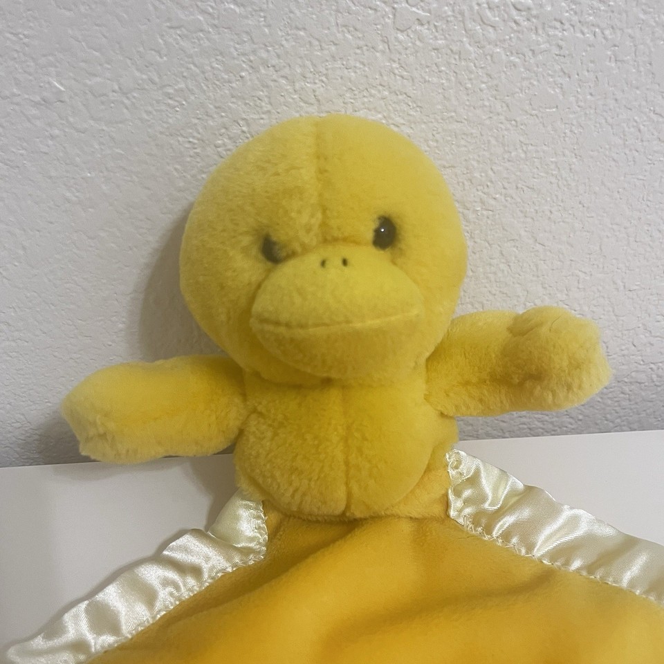 My Banky Sarah Duck Security Blanket Lovey Lovie Plush Yellow Satin ...