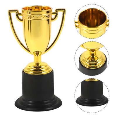 6 Pcs Golden Plastic Award Kids Sports Competition Reward Trophy Cup ...