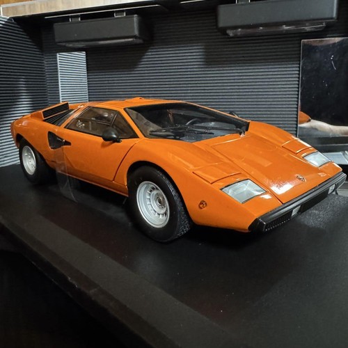 Kyosho 1/18 Lamborghini Countach LP400 Orange Diecast Model Car New ...