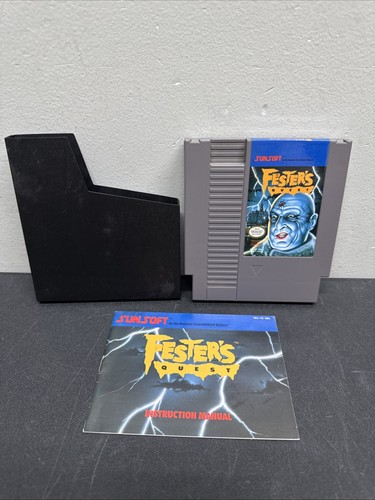 Fester's Quest Nintendo NES Game with Manual and Sleeve-- Tested/Works ...