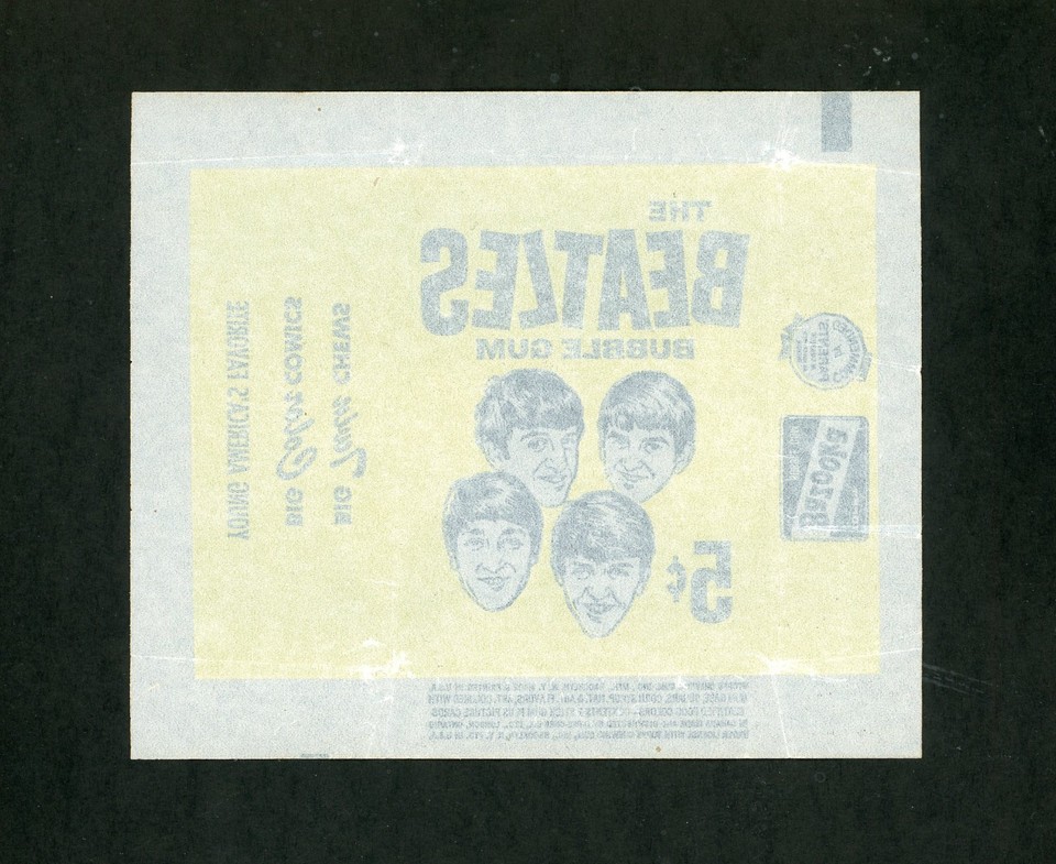 1964 TOPPS THE BEATLES ORIGINAL EMPTY WAX WRAPPER (5 CENTS) | eBay