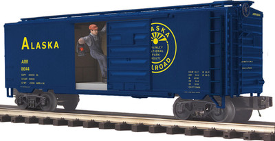 MTH Premier 20-93526 Alaska (#18044) Operating Box Car w/Signal Man ...