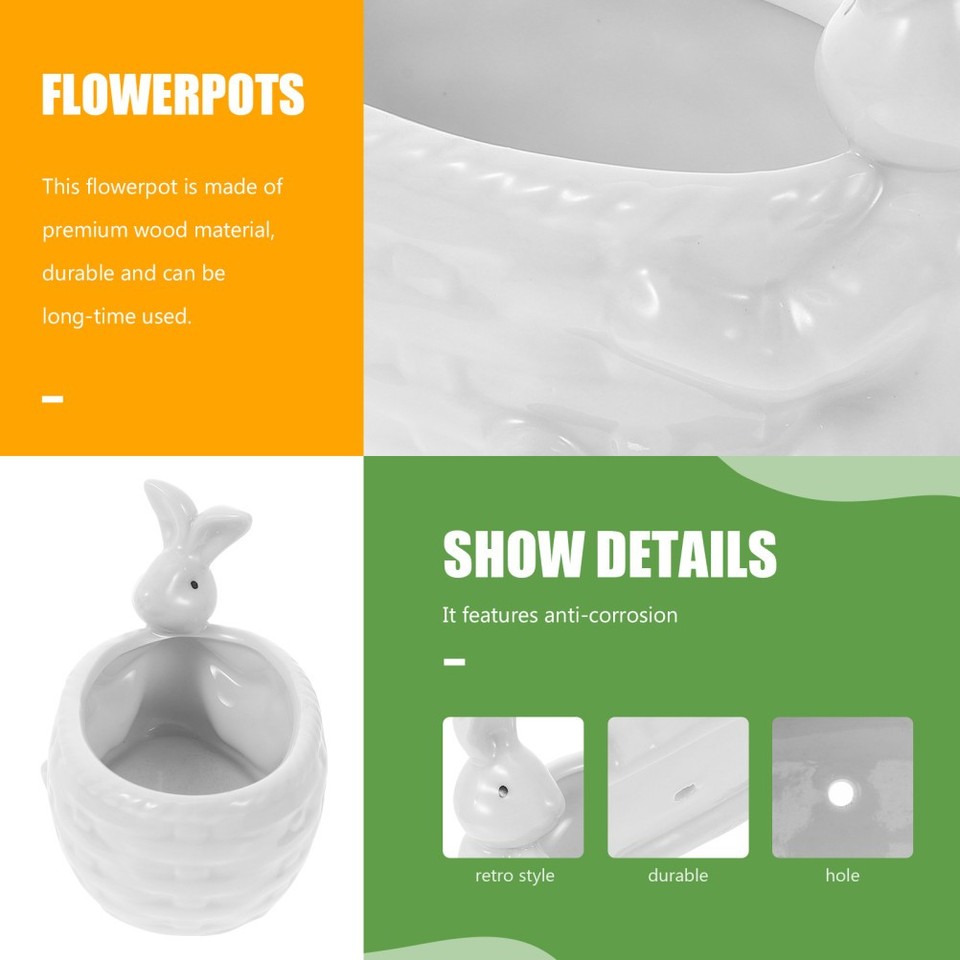 Cartoon Animal Flower Pot Ceramic Flowerpot Ornament Plant Holder ...