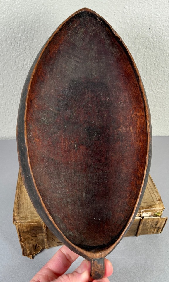 Antique Pacific Island Tribal Oceanic Carved Wood Ceremonial Bowl Dish ...