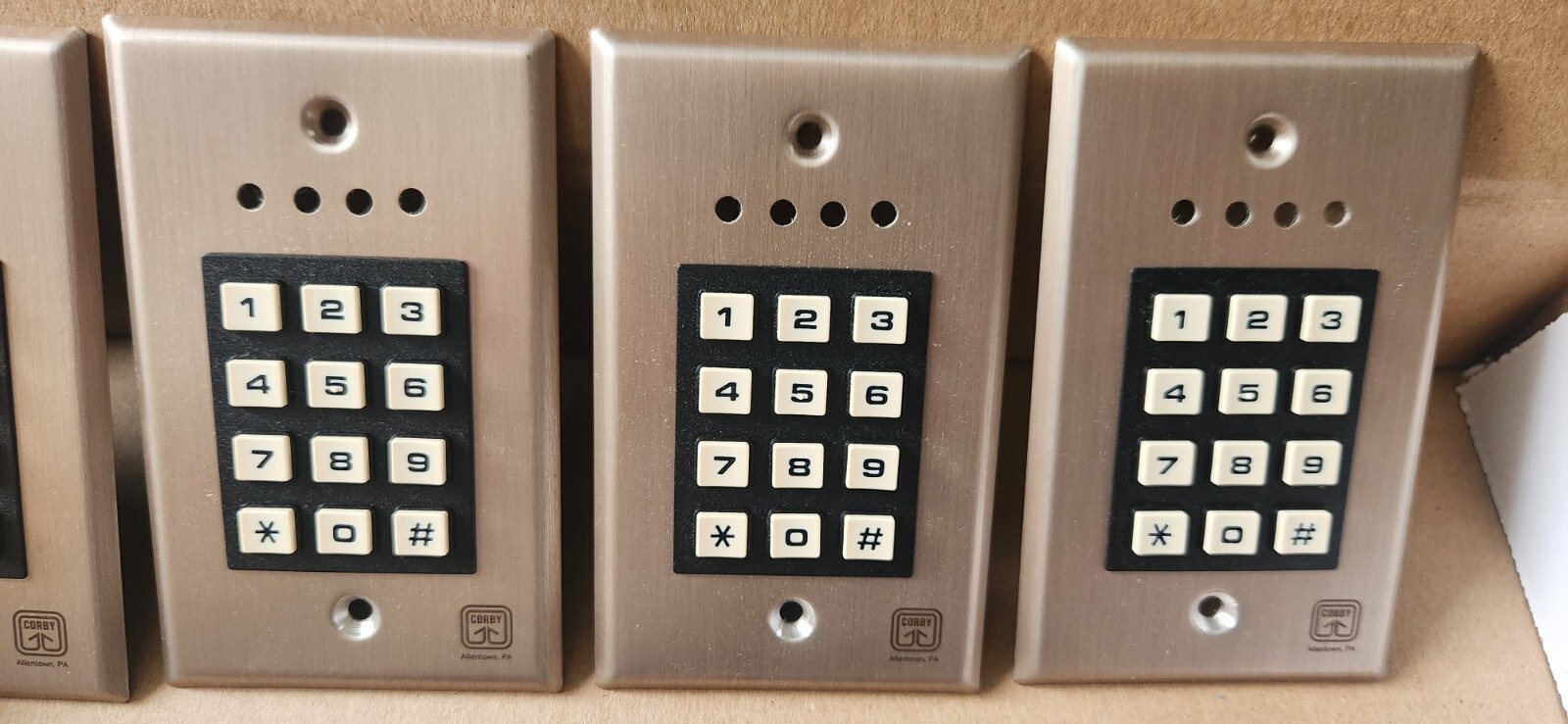Corby 7140 Single Gang Replacement Security Keypad, 4 LED Holes, No ...