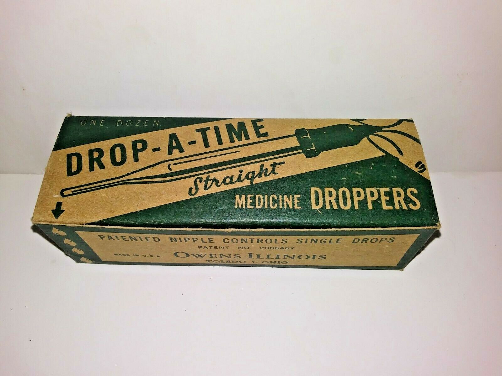 VINTAGE MEDICINE DROPPERS OWENS-ILLINOIS "DROP-A-TIME" LOT OF 10 IN ...