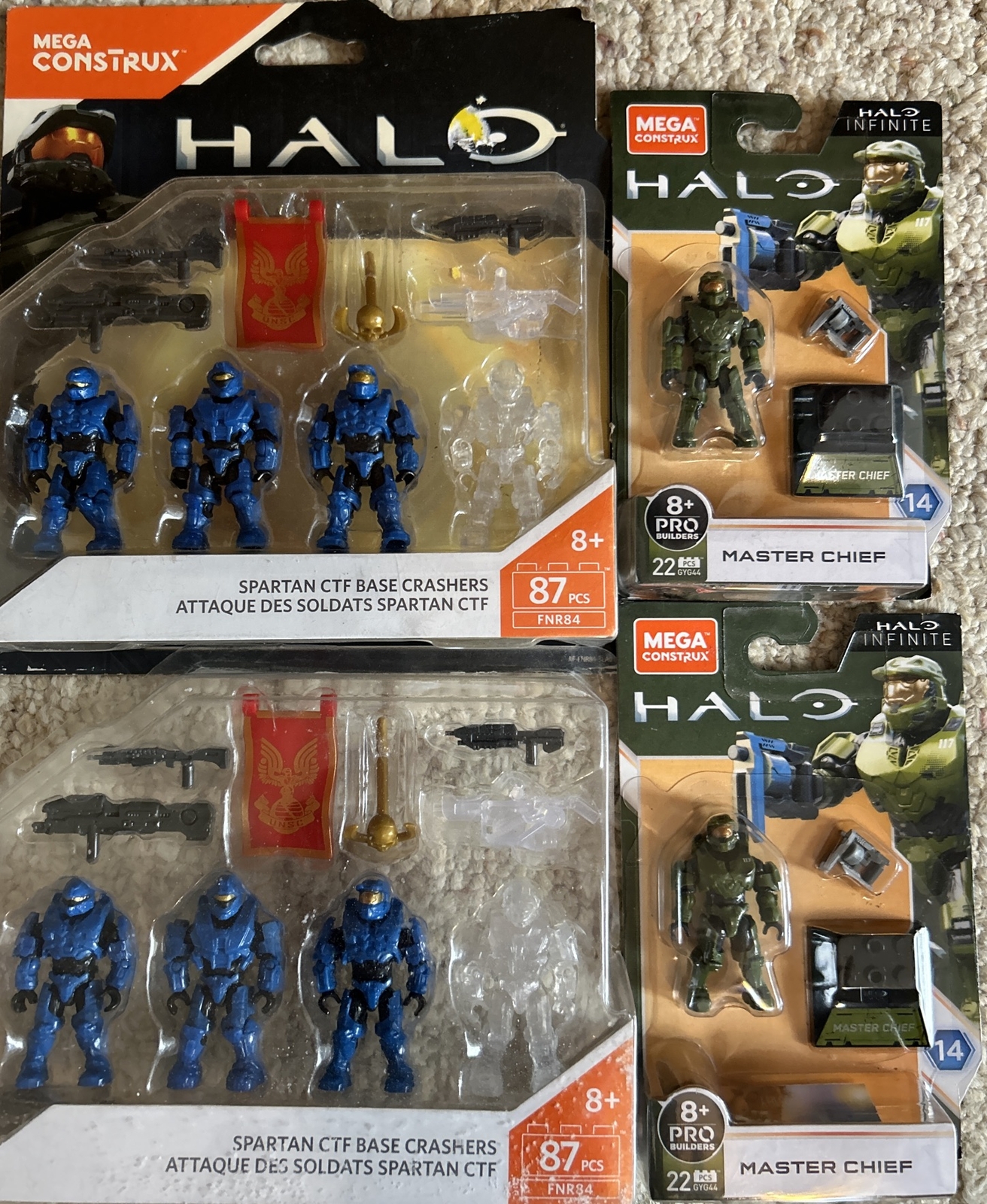 HALO -MEGA CONSTRUX -SpartanCTF BASE CRASHERS 87 Pc (2) & Master Chief ...