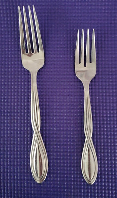 Oneida Silver AXIS DINNER FORK 8 1/8" & SALAD FORK 7" | eBay