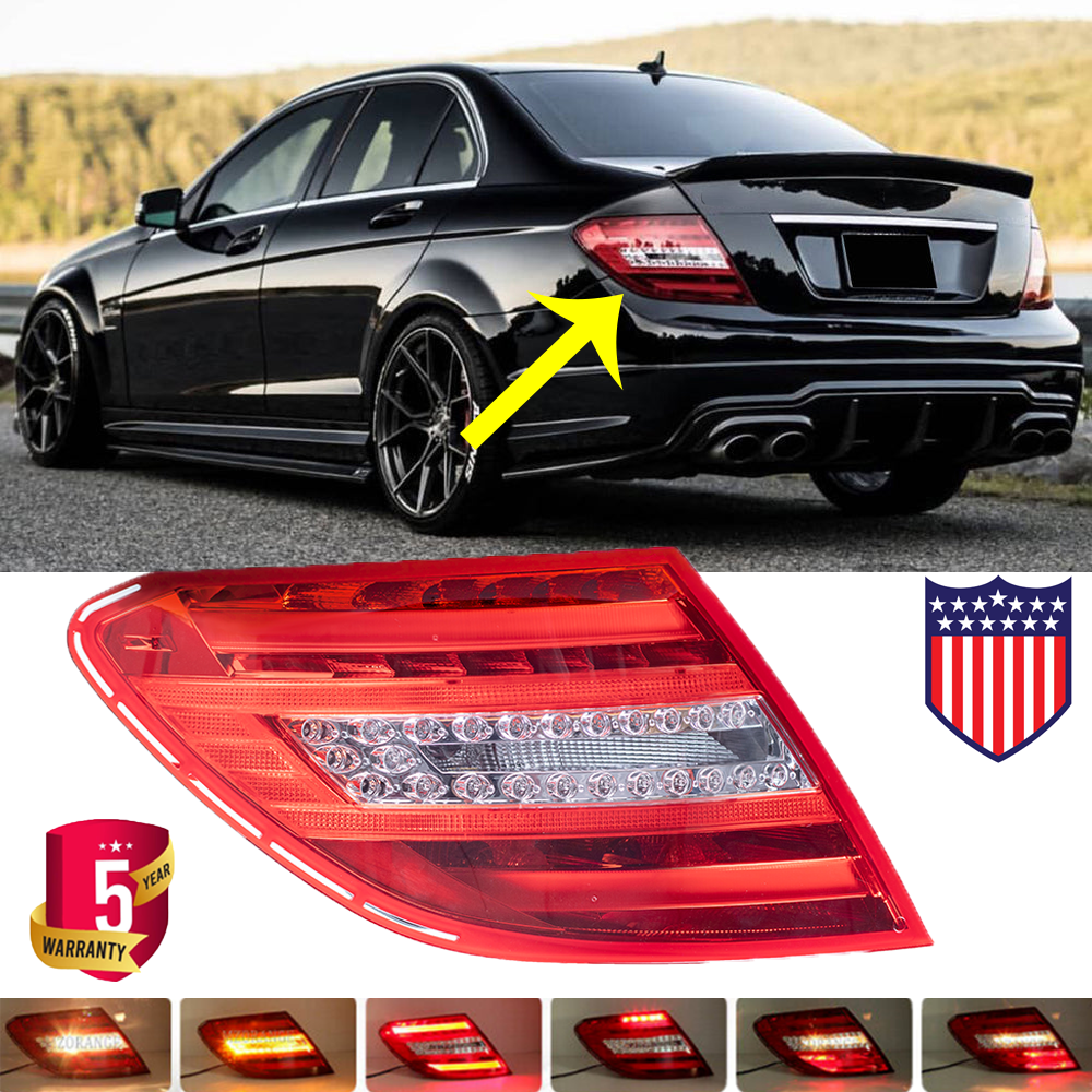 Left Driver LED Tail Light For Mercedes Benz 2011-2014 W204 C250 C350 ...