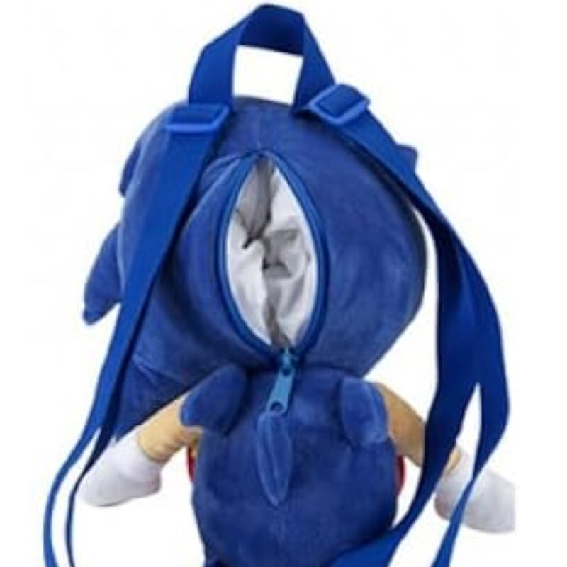 Kids Sonic The Hedgehog Movie Plush Secret Storage School Book Backpack ...