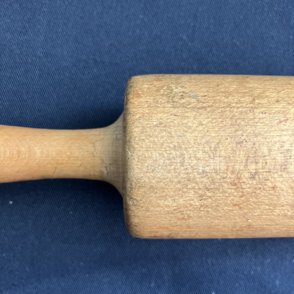 Primitive Wood Rolling Pin One Piece Rustic 18" Vintage | eBay