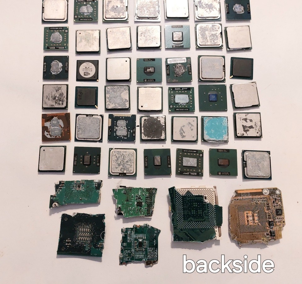 ( Lot of 60 ) 1 lb 15 Oz. Mix CPU Pinless & Pinned CPU's. GOLD SCRAP | eBay