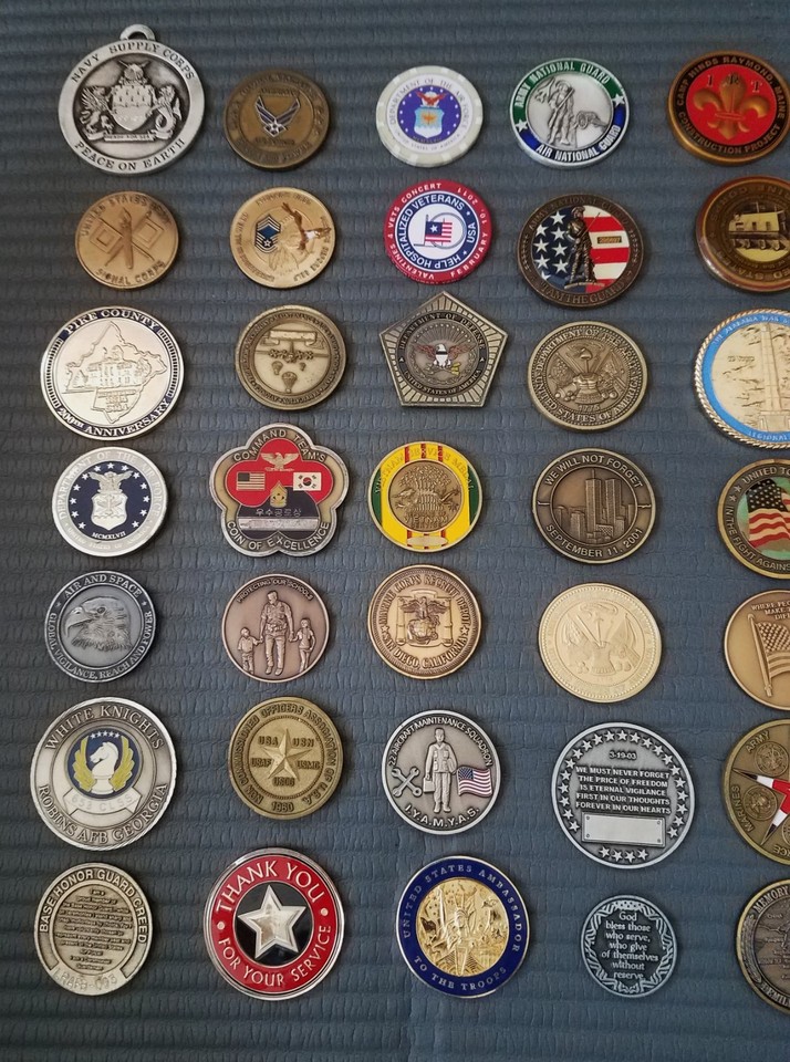 48 Coins Challenge Coin lot set Collection Military All Services US See ...