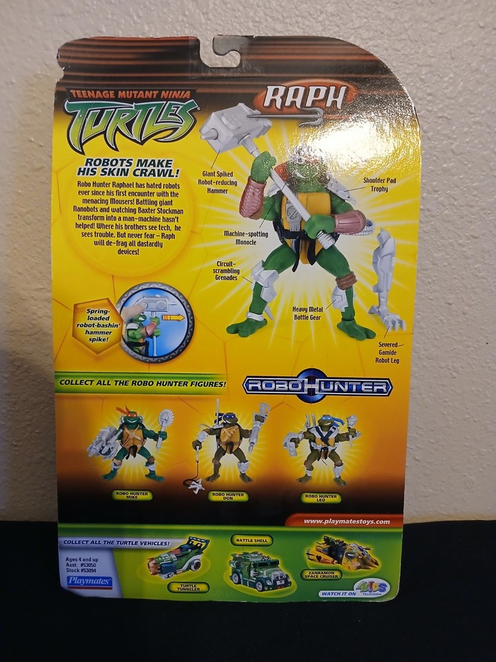 Teenage Mutant Ninja Turtles - Robo Hunter Figure - 2005 Raphael - New ...