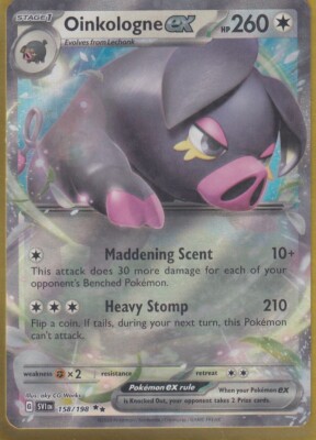 Pokemon Oinkologne EX 158/198 Scarlet & Violet Holo Rare (EX/NM) SIR196 ...