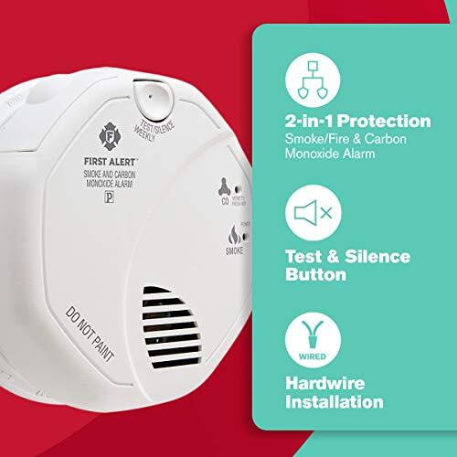 First Alert BRK SC7010B Hardwired Smoke and Carbon Monoxide (CO ...