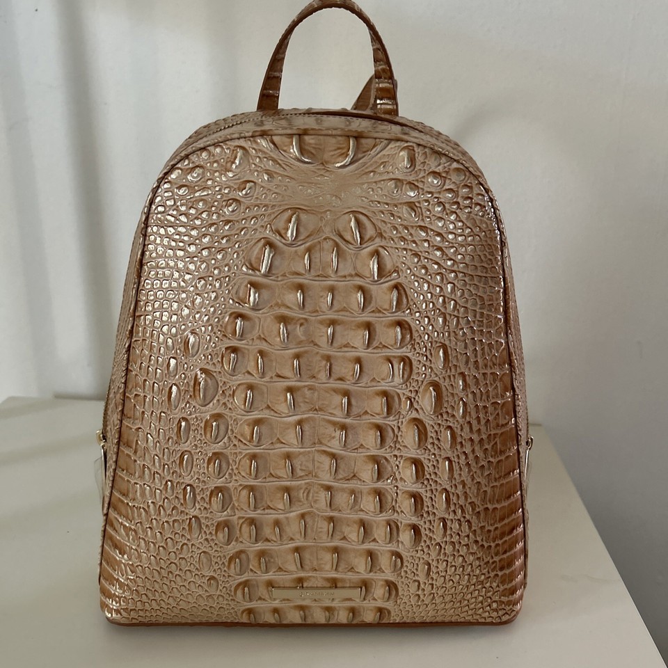 Brahmin Nola Leather Backpack Honey Brown | eBay